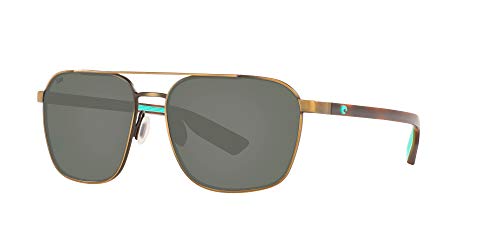 Costa Man Sunglasses Antique Gold Frame, Gray Lenses, 58MM
