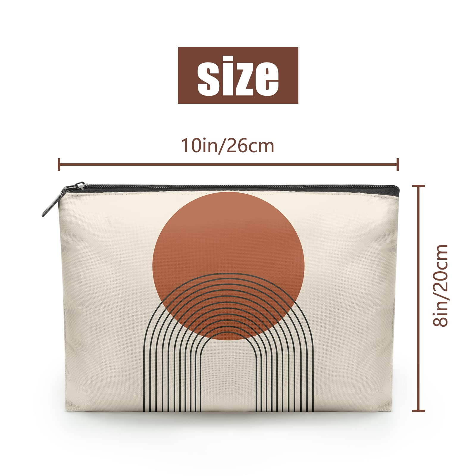 Dacawin Polka Dots Makeup Bags Black and White Irregular Circle Pattern Cosmetic Bag Trendy Durable Makeup Pouch Portable Travel Toiletry Bag for Women