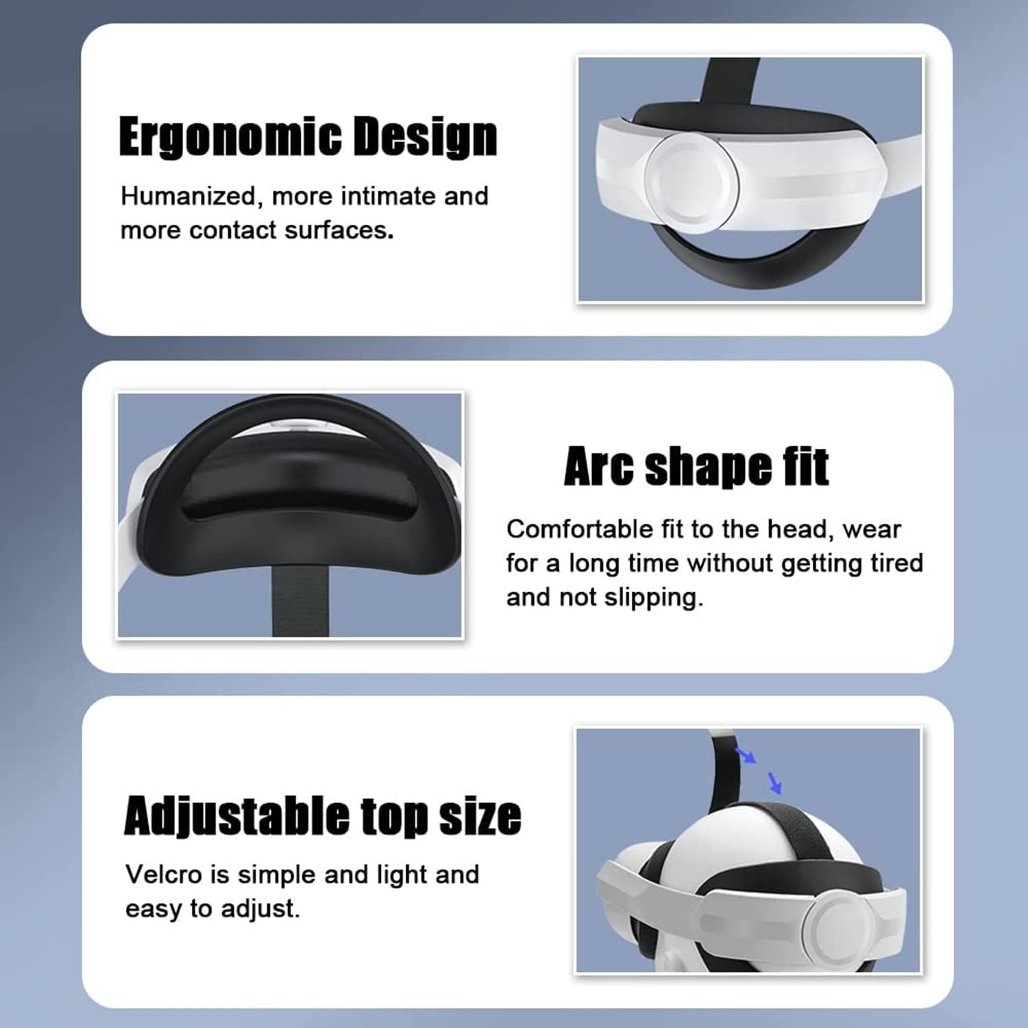 Elite Strap for Meta Quest 2 with 5000mAh Battery Extend 3-4hrs Playtime,Adjustable Head Strap for Enhanced Support and Comfort in VR