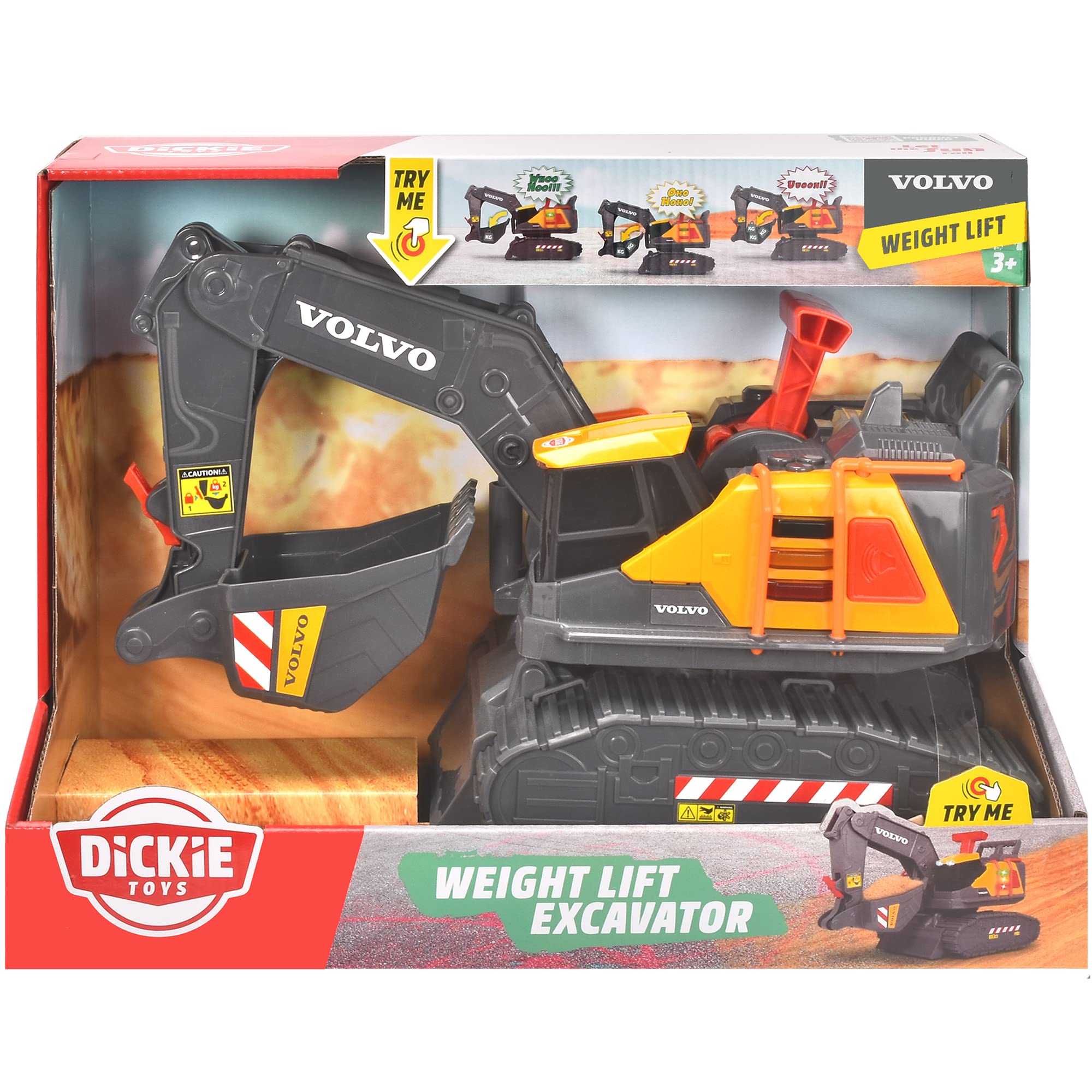 DICKIE TOYS - 12 Inch Volvo Excavator Construction Truck