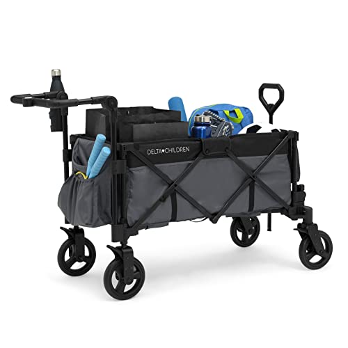 Delta Children Adventure Stroller Wagon, Grey/Black