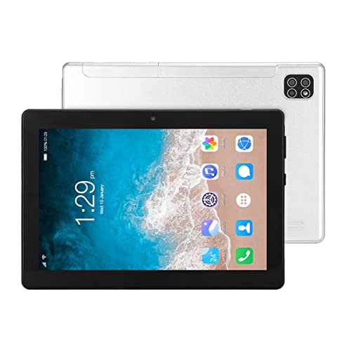 fannay Smart Tablet, 8800mAh 1920X1200 Resolution Octa Core CPU WiFi Tablet 8+20MP 8 Inch for Entertainment for Reading (Silver)