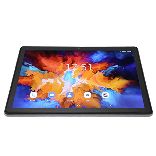fannay Tablet PC, 10.1 Inch Smart Tablet 100β240V 5GWiFi 5.0 Gray Front 800W Rear 2000W 8GB RAM 128GB ROM for Home for Travel (US Plug)