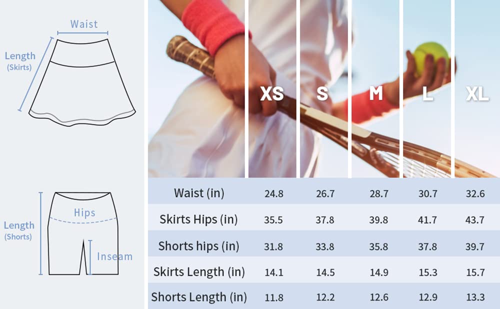 Fengbay Pleated Tennis Skirts for Women with Pockets Golf Skirt for Running Workout Athletic Shorts(Black,Medium)