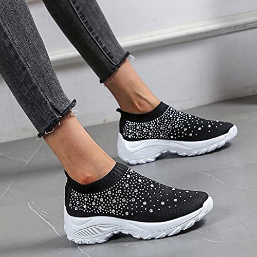 FASDNENDYS Breathable Flying Summer Women's Woven Women's Sports Shoes Mesh Shoes Women's Joyride Studios Black