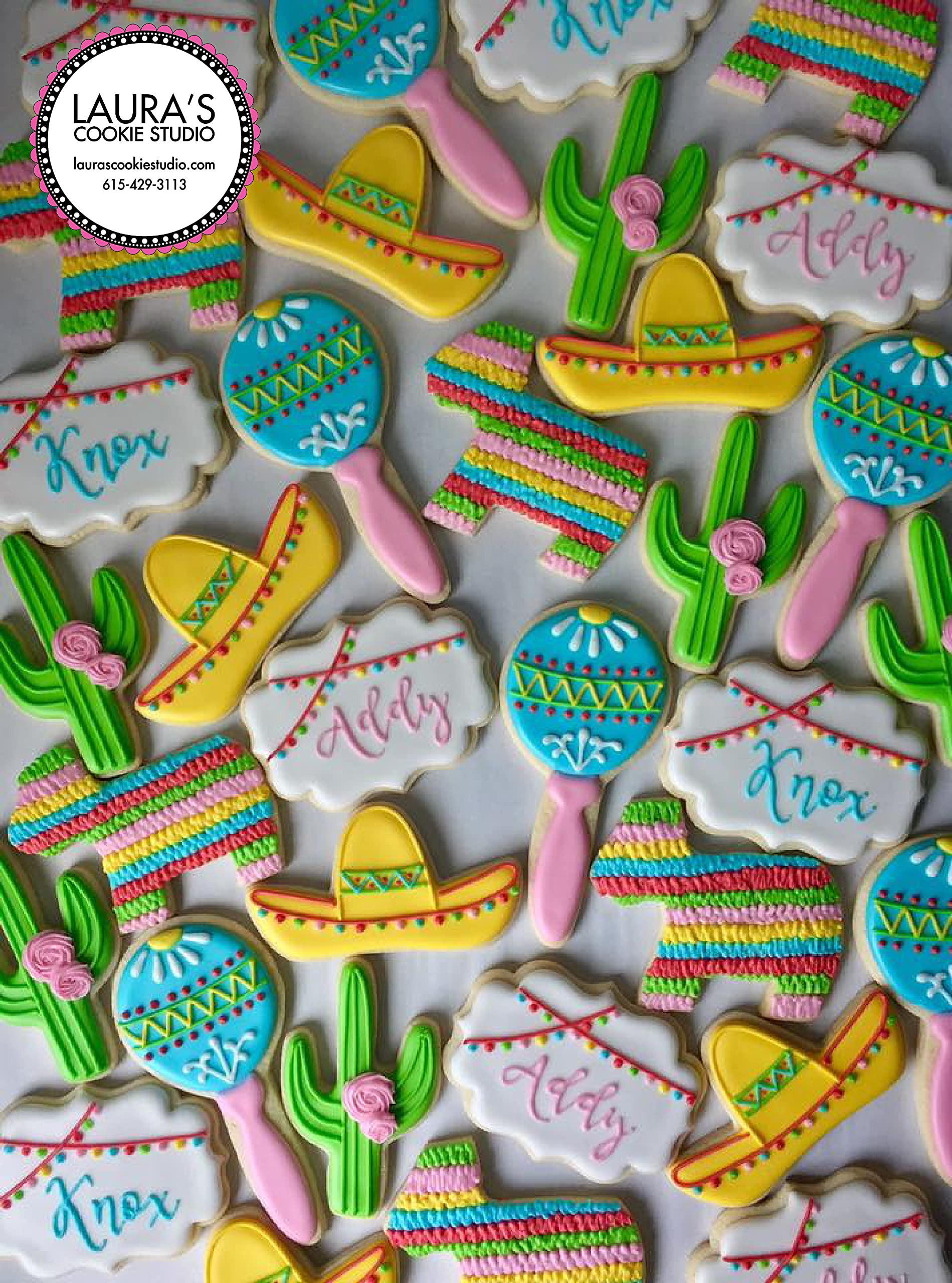 Fiesta Piñata Mexican Cinco de Mayo Cookie Cutter 9 Piece Set from The Cookie Cutter Shop - Sombrero, Maraca, Chili Pepper, Cactus, Guitar Cookie Cutters – Tin Plated Steel Cookie Cutters