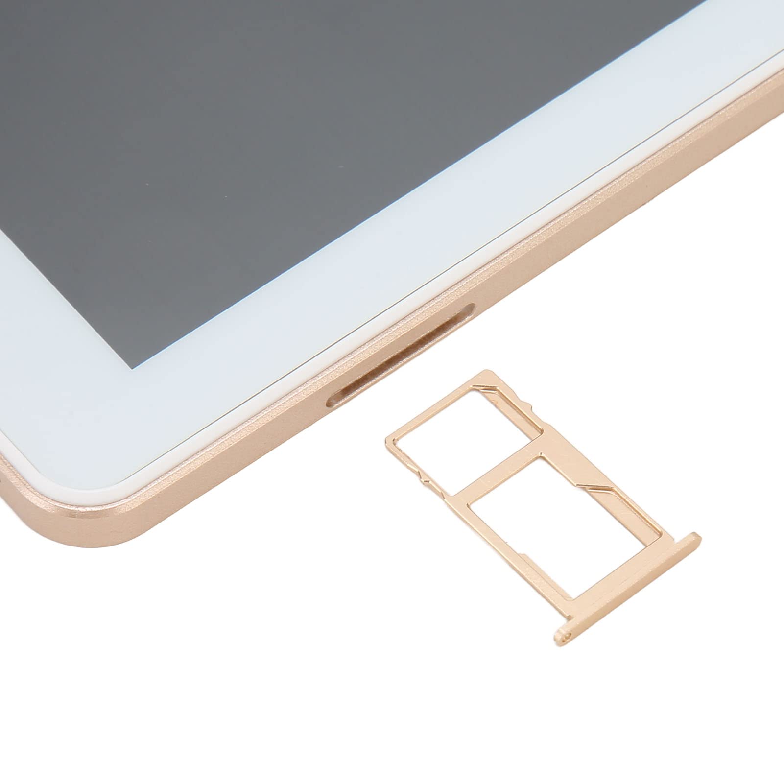 fannay Tablet PC, 10.1 Inch 2 in 1 Tablet High Sensitive Stylus 8 Core US Plug 100‑240V with Keyboard and Mouse for Study (Gold)