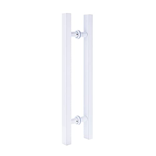 SUCHETA Interior Exterior Door Push Handle,Stainless Steel Modern Sliding Barn Door Handle,Contemporary Entryway Modern Door Handle for Wooden Doors/Doors (Color: White,Size: 120 x 80cm)