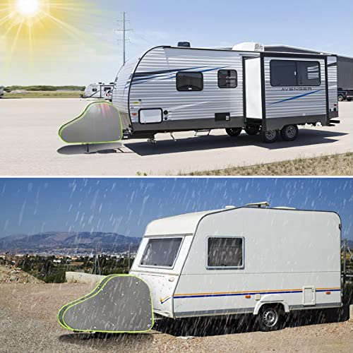Trailer Hitch Covers, Universal Trailer Hitch Cover Waterproof Cover for Caravan, Tongue Jack Cover, PVC Tow Hitch Cover for Campervan, Caravan and Trailer