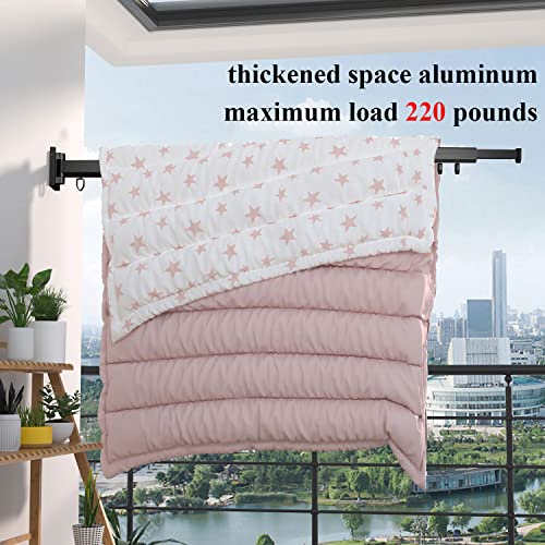 KLEVERISE Clothes Drying Rack, Laundry Drying Rack, Wall Mounted Clothes Rack, Folding Laundry Rack, Retractable Clothes Hanging Rack Space Saver Clothes Rack for Balcony, Laundry, Bathroom