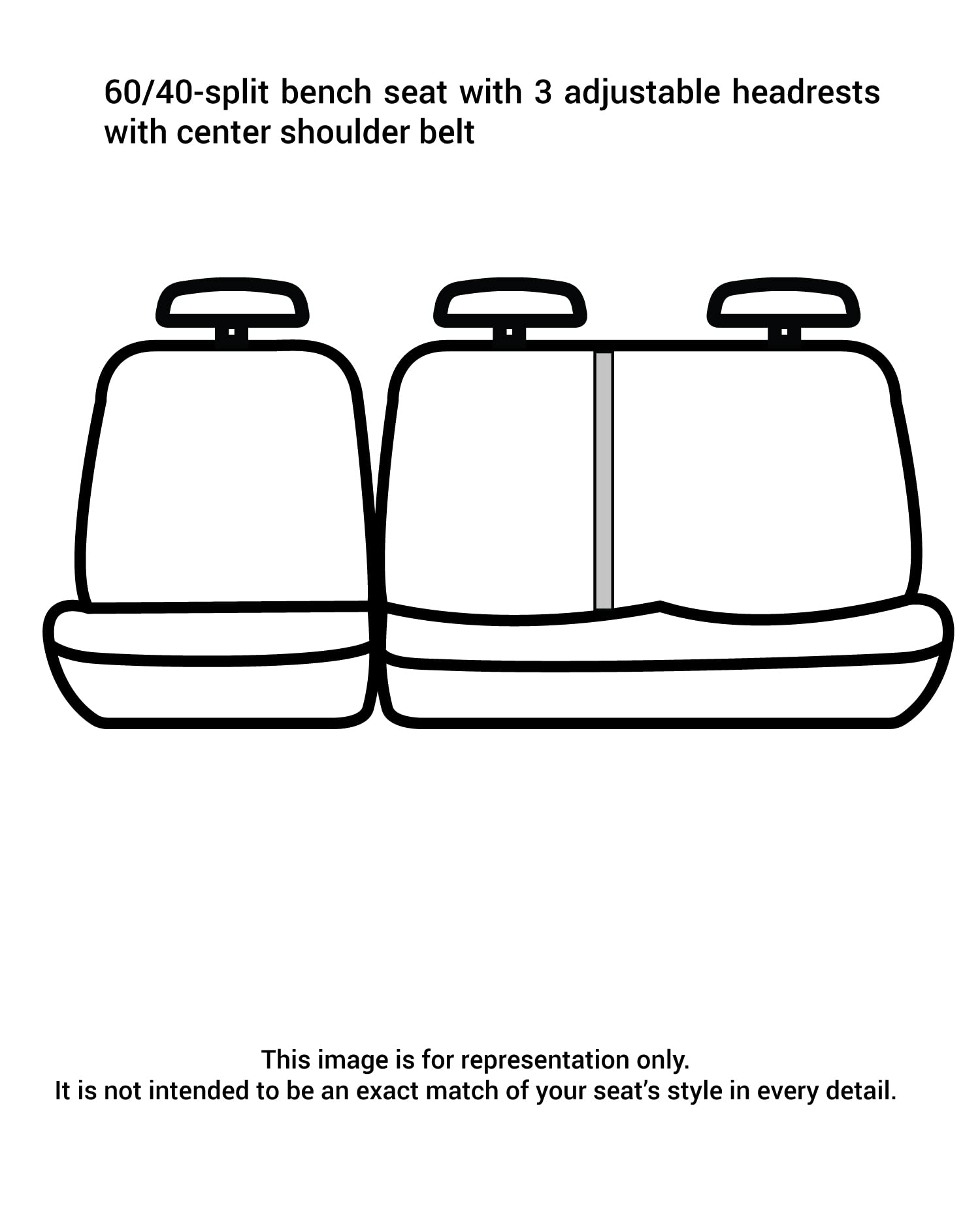 Covercraft Carhartt SeatSaver Custom Seat Covers | SSC8462CAGY | 2nd Row 60/40 Bench Seat | Compatible with Select Ford F-250/350 Models, Gravel