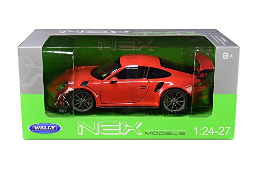Porsche 911 GT3 RS Orange 1/24-1/27 Diecast Model Car by Welly 24080