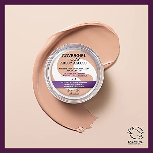 CoverGirl Face Products CoverGirl & Olay Simply Ageless Foundation, Medium Light 235, 0.40-Ounce Package