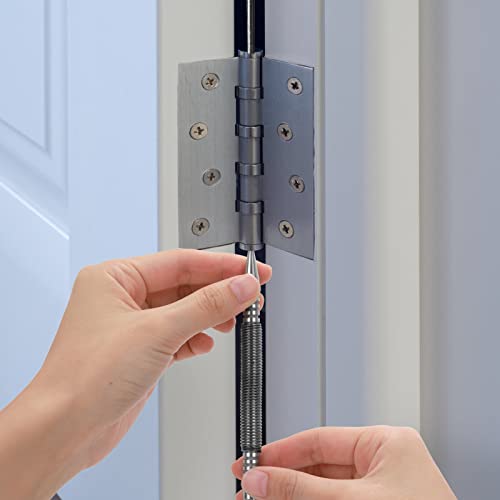 Grevosea 2 Pieces Spring Nail Set, Nail Set Tool and Hinge Pin Tool Dual Head Nail Setter Hammerless 1/8 1/16 and 1/32 Inch Spring Pin Punch Nail 3500 Psi Striking Force Door Pin Siding Removal Tool