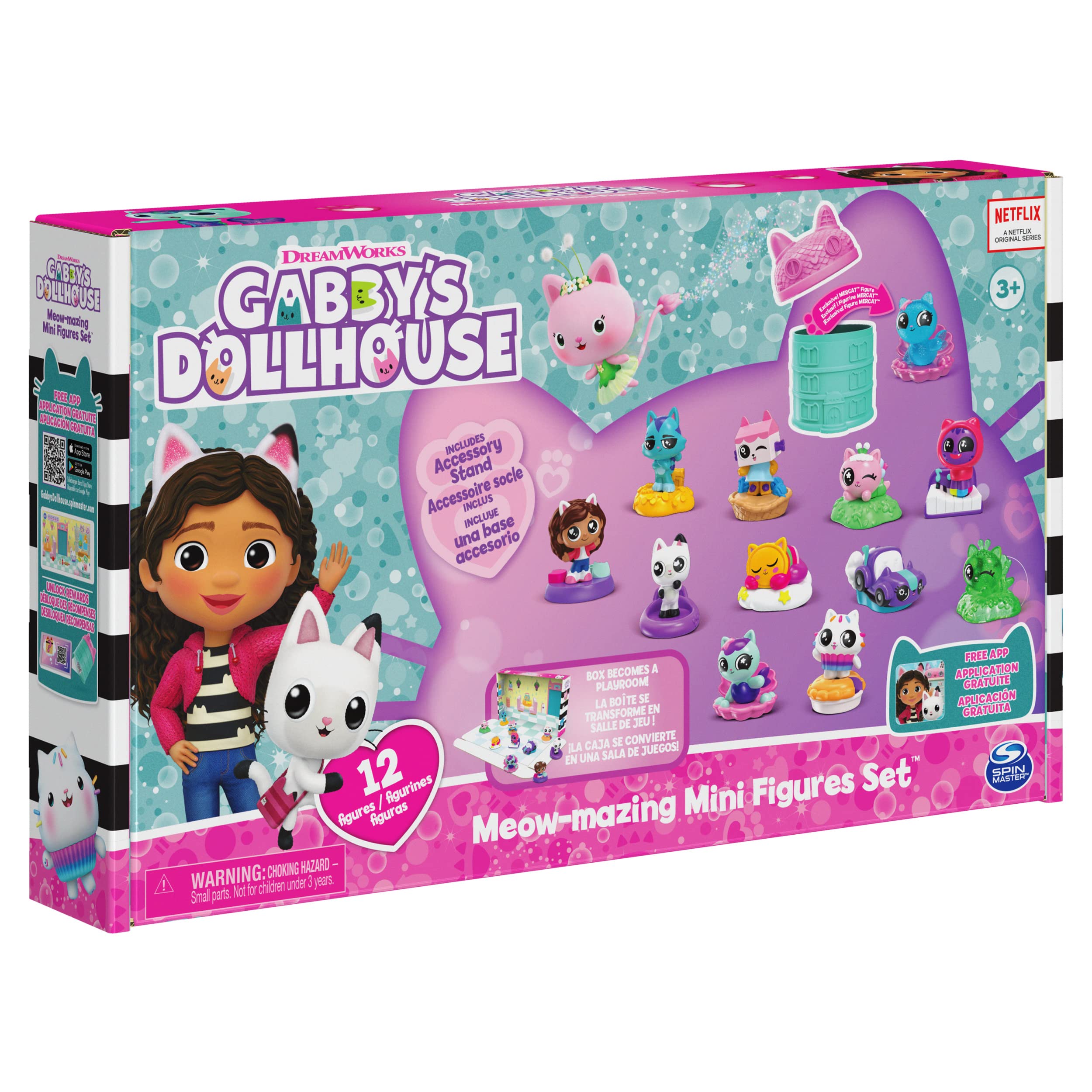 Gabby's Dollhouse Purrfect Dollhouse & Mini Toy Figure Dolls Bundle