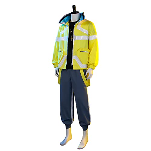 SHIKI David Martinez Cosplay Costume Men Fashion Anime Jacket Punk Motorcycle Coat Halloween Outfit for Women (David, XL)