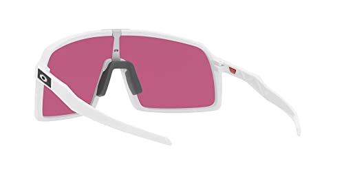 Oakley Men's OO9406 Sutro Rectangular Sunglasses, Polished White/Prizm Field, 37 mm