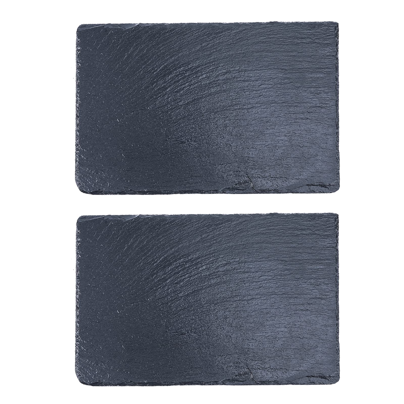 Tcrogsciss 2 PCS Natural Slate Cheese Boards, Individual Charcuterie Board for Appetizer, Cheese, Dessert, Tapas and Sushi Presentation