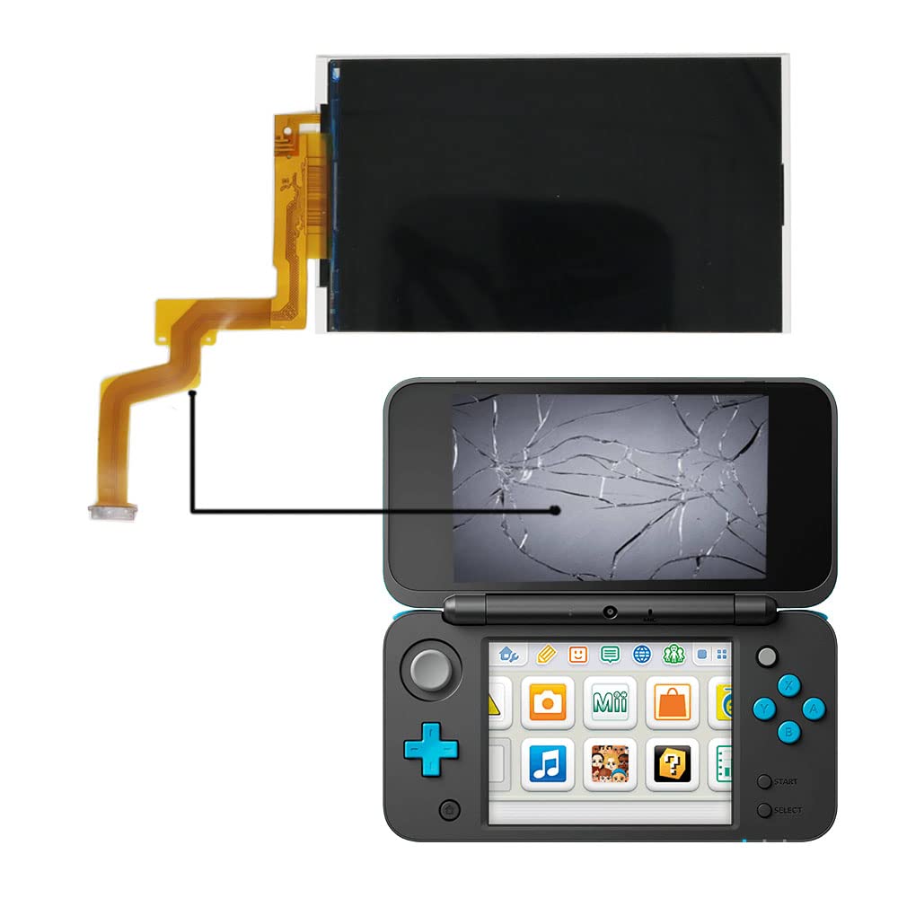 COCOTOP NEW 2DS XL Replacement Screen, Replace Original Top Upper LCD Screen Display for Nintendo New 2DS XL LL with Screen Protectors