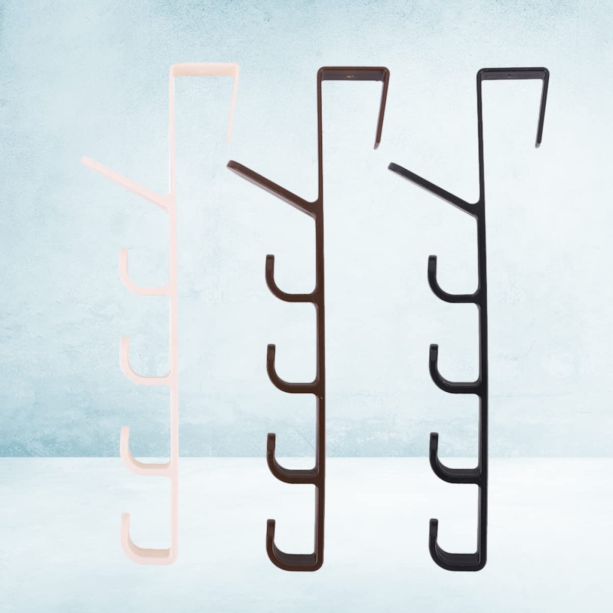 CRAFTHROU 3pcs 5 Hook Wall Hat Hanging Hooks Wall Mounted Hooks Entryway Hat Hanger Door Coat Hook Bathroom Towel Hook Wall Clothes Rack Over Door Coat Rack Multi Hanger Wall-Mounted Robe