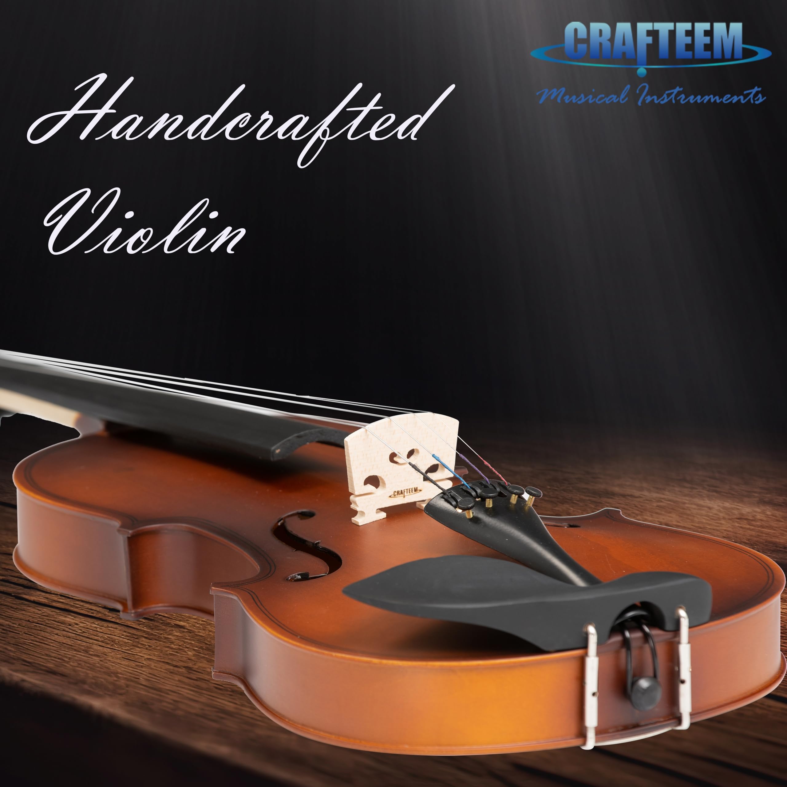 Crafteem Handcrafted Premium Violin Outfit for Kids Beginner, Student, and Adults -Perfect Your Sound and Unlock Your Musical Potential with Confidence.