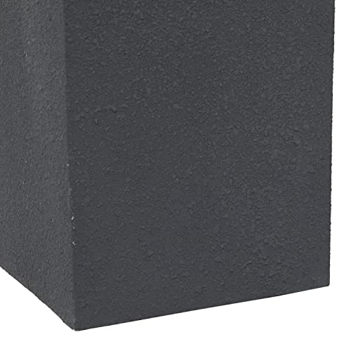 Deco 79 Contemporary Magnesium Oxide Garden Stool, 17" x 17" x 24", Black