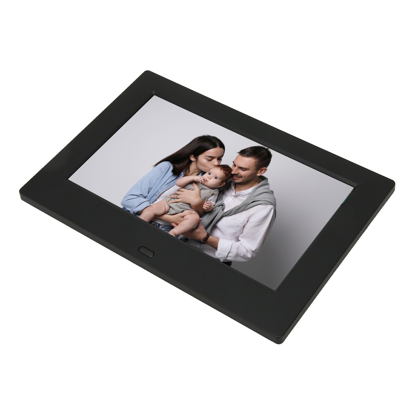 Digital Photo Frame, 7 Inch 100β240V Background Music Electronic Picture Frame Calendar Function for Advertising (US Plug)