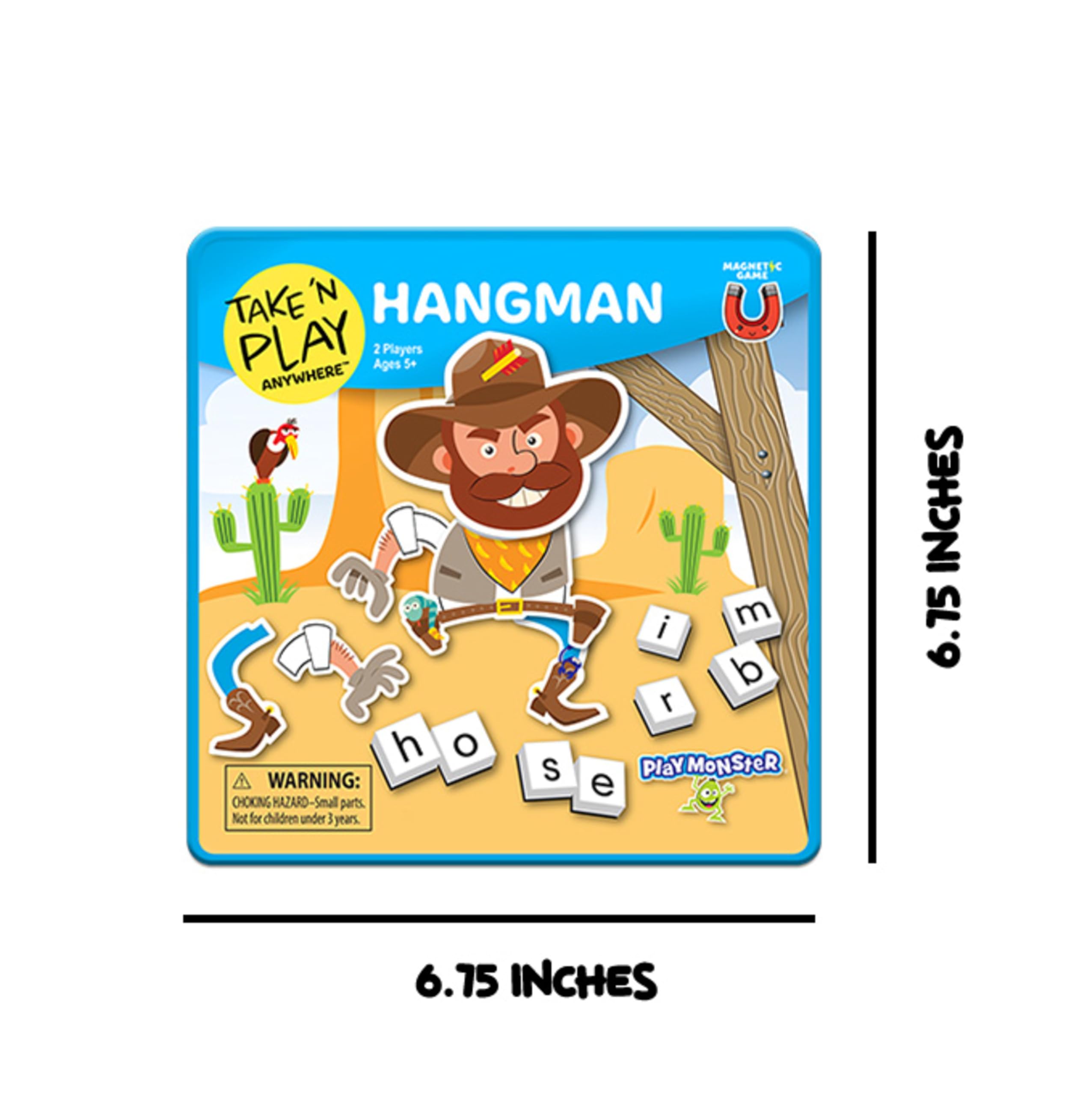 PlayMonster Take N Play Anywhere β Hangman β Easy to Use, Hard to Lose β Fun on the Go Travel Game β For Ages 5+