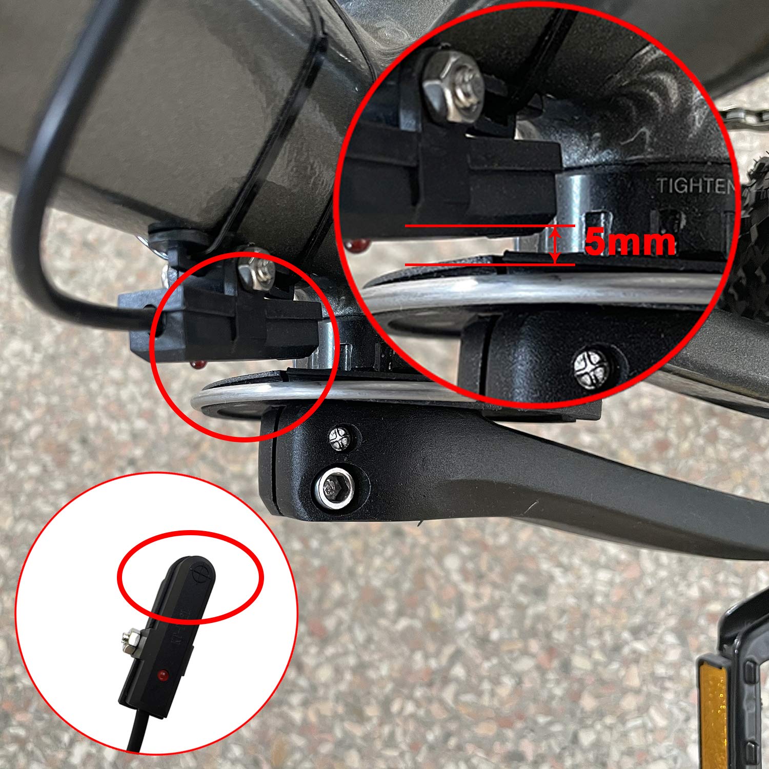 Ebike KT D12L PAS Pedal Assistant Sensor Electric Bicycle Waterproof Connector 12 Magnets Easy to Install, Detachable for Kunteng Conversion Kit Parts