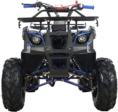 Upgraded 125cc Big ATV Automatic Transmission w/Reverse, LED Headlight, Big 19"/18" Tires (Factory Packaged) (Blue Color)
