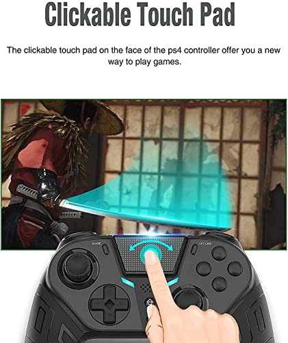 COWBOX 【2021 Upgraded Version】 Wireless P4 Controller with 3 Programmable Back Buttons and 1 Sensitivity-Control Back Button, Game Controller Remote with Turbo/Gyro/HD Dual Vibration/Touch Panel/LED