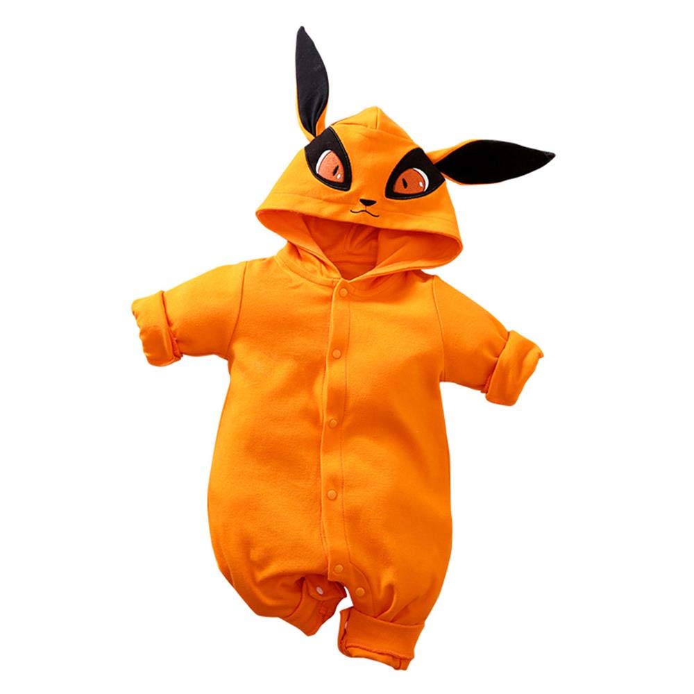 daimengmeng Baby Romper Boys Girls Newborn Cartoon Cosplay Outfits Button Cotton Jumpsuits Orange 9-12 Months/80