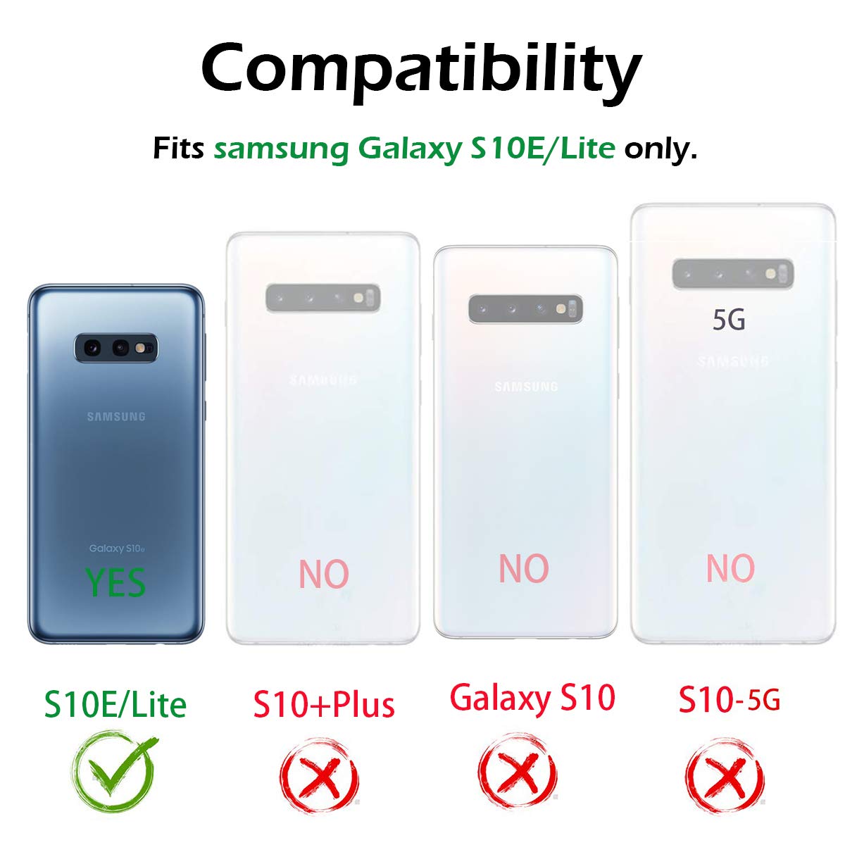 Dexnor Galaxy S10E Case with Built-in Screen Protector Clear Rugged Full Body Protective Shockproof Hard Back Defender Dual Layer Heavy Duty Bumper Cover Case for Samsung Galaxy S10E - Purple