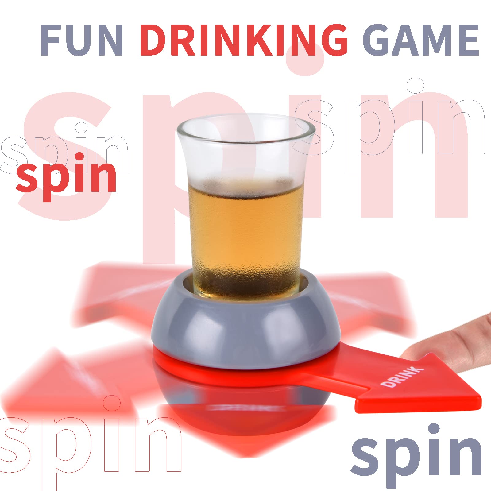 CRETVIS Shot Spinner Spin The Shot Fun Drinking Game Spin Shot Game Party Games for Adults Includes 1 oz Shot Glass