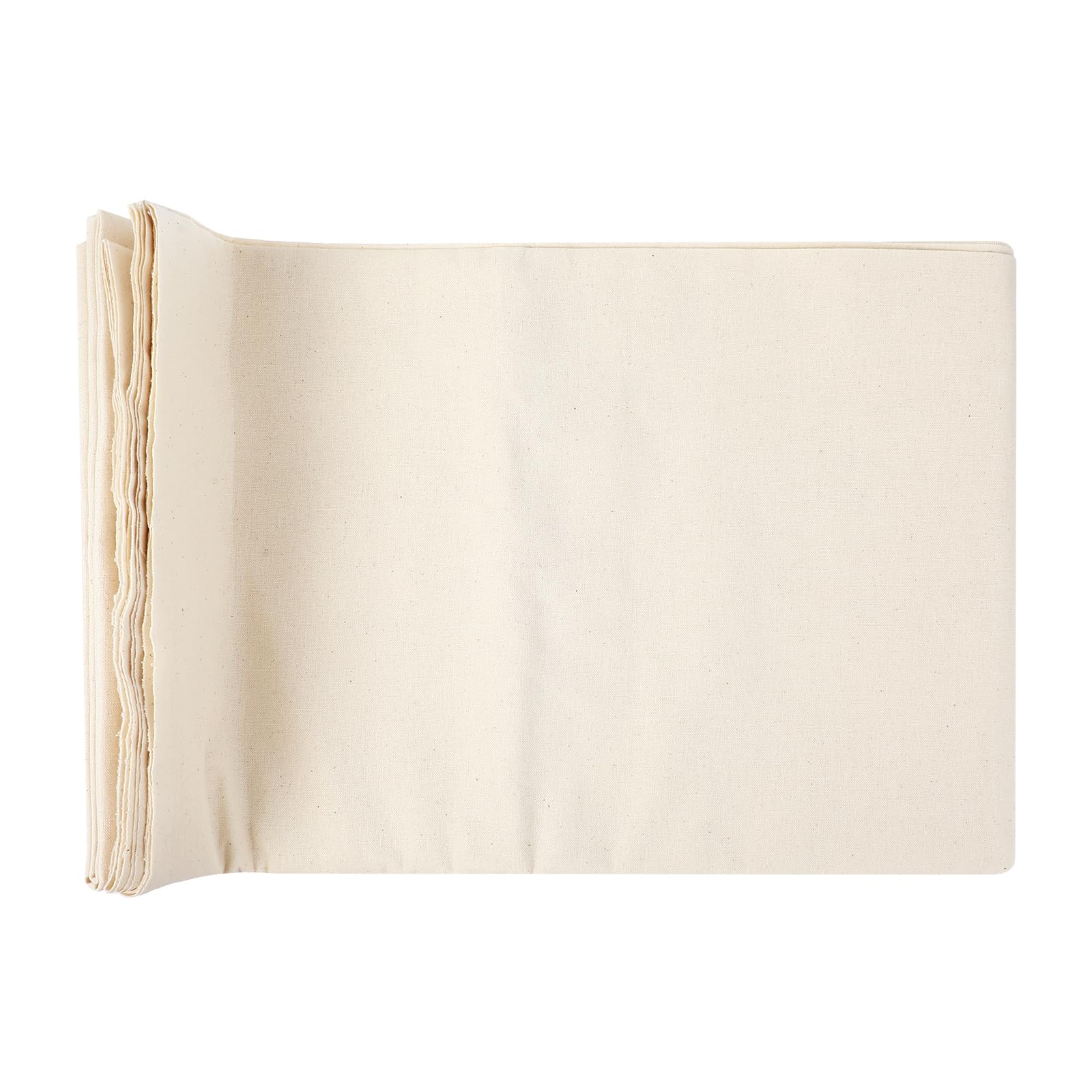 Muslin Fabric 63" x 2 Yards Muslin Fabric by Yard 100% Cotton Muslin Cloth Unbleached Muslin Linen Fabric Material Soft White Muslin Fabric for Sewing Draping Material Apparel Cloth(Medium Weight)