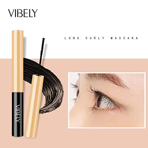 Curling Black Eye Waterproof Eyelash Mascara Makeup Long Extension Lashes mascara Slim Metal Mascara