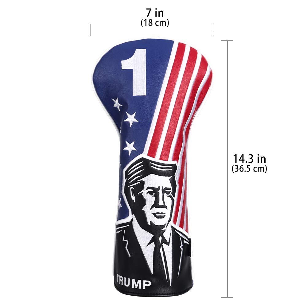 Craftsman Golf Red White Blue Star Stripes US President Golf Club Headcover (Driver)