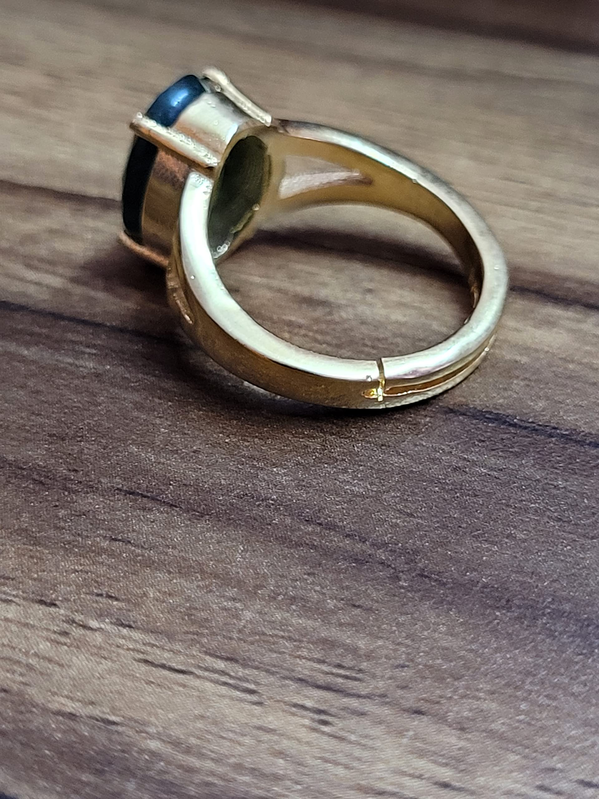 Emerald Adjustable Ring For Men And Women 7.25 CARAT Ring Gemstone Ring 14K Gold Plated Adjustable Ring Emerald Ring For Men And Women By ANTIQUESILVERJEWELRY, Green,Emerald