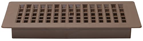 Decor Grates PL410-OB 4-Inch by 10-Inch Plastic Floor Register, Oak Brown