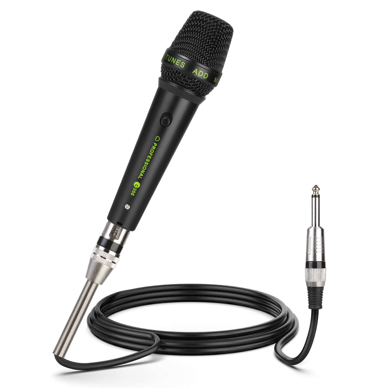 Depusheng C350 Professional Dynamic Microphone Cardioid Vocal Wired MIC with XLR Cable Plug & Play Microphone for Stage Karaoke KTV