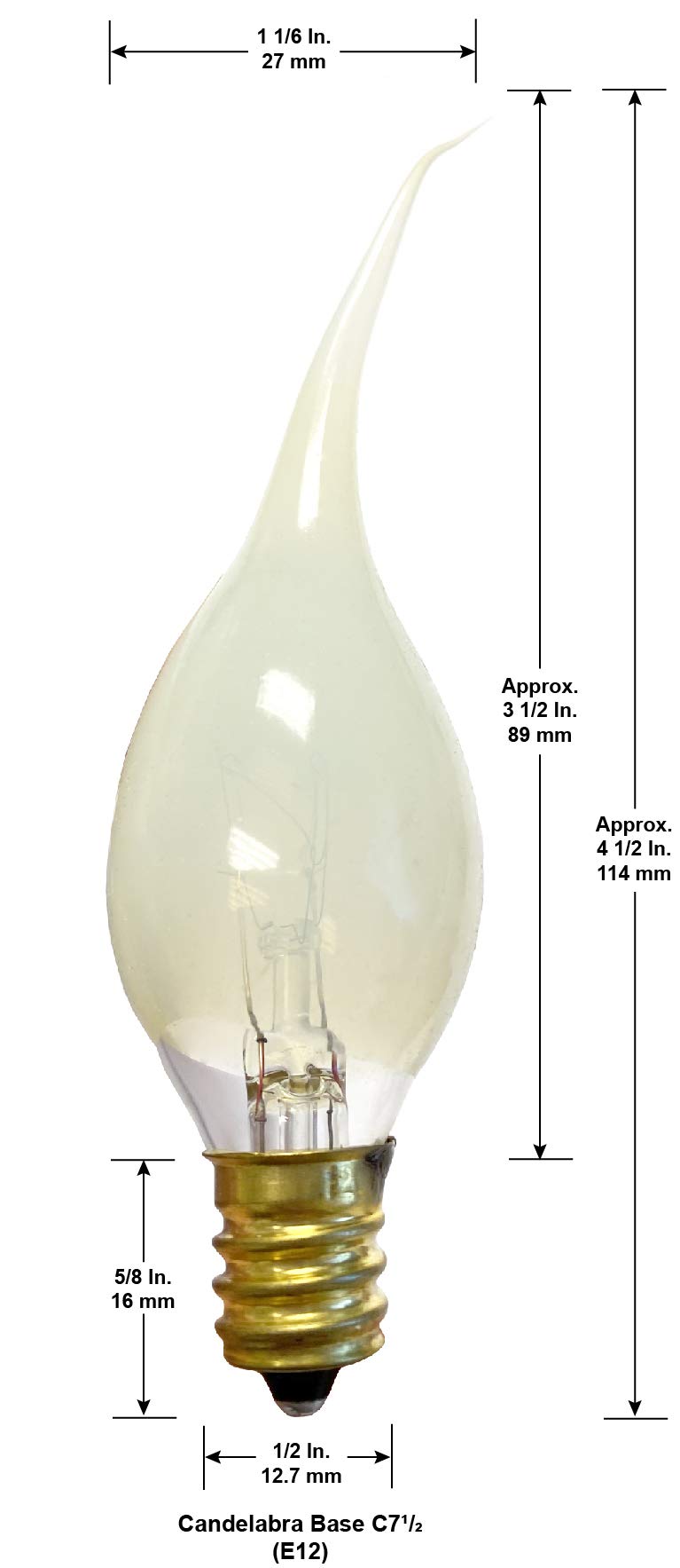 Country Style Silicone Dipped Candle Light Bulbs (Pkg of 10 Bulbs) ~ 7 Watt