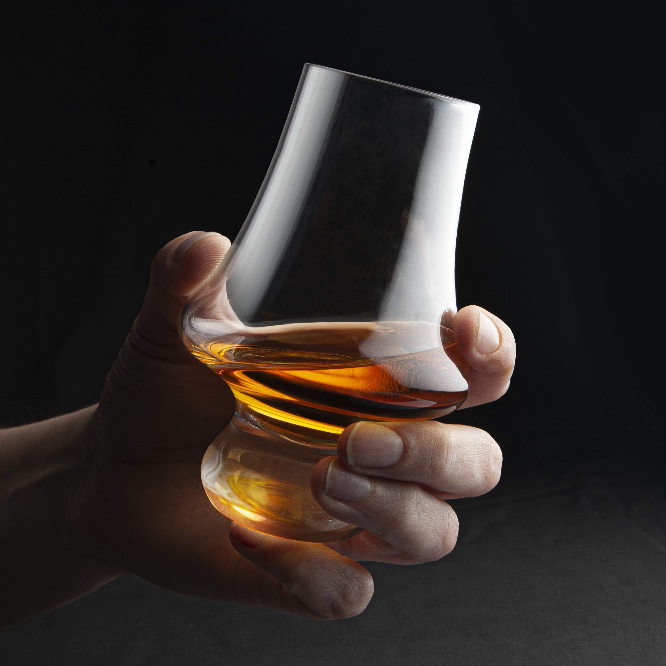 Final Touch Whiskey Tasting Glasses - Set of 2 Lead-Free Crystal Glasses - DuraShield Titanium Reinforced β Handcrafted (LFG4122)