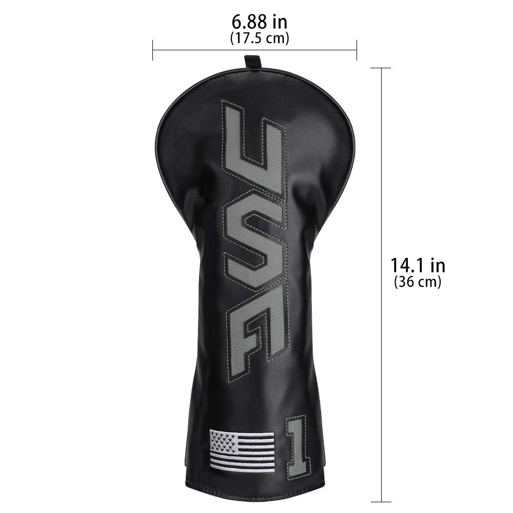 Craftsman Golf USA Flag Style Patriots Black Golf Club Driver Headcover Cover (Driver Cover 1pc)