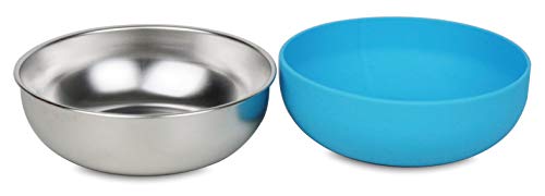 WeeMoose Premium 304 Stainless Steel Baby Bowls with Removable Silicone Shell | Set of 4 Bowls | Toddler Food Bowls Snack Container