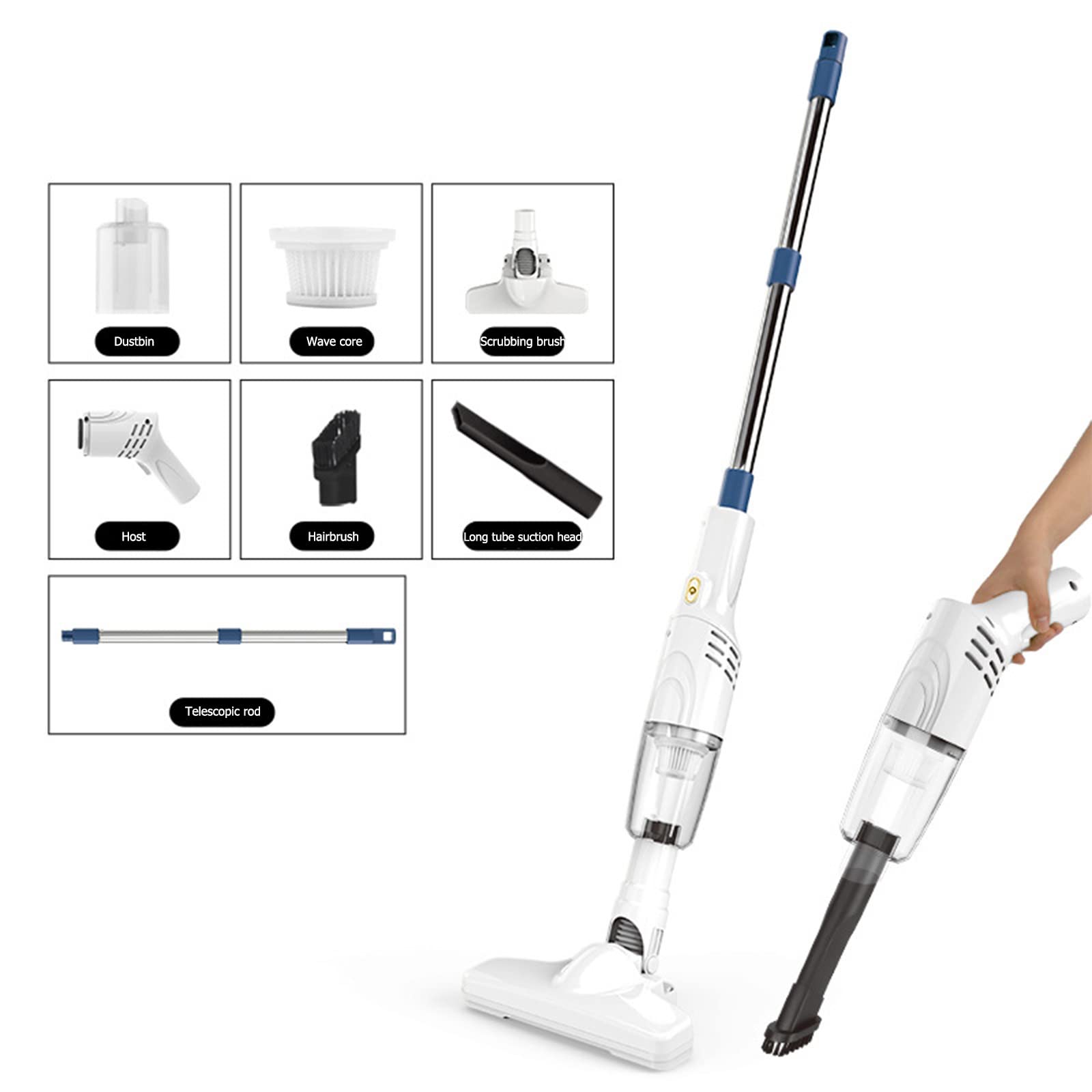 Cordless Vacuum Cleaner, 60w 4.8kpa Lightweight Stick Vacuum Cleaner with 1200mah Battery Capacity, Advanced Filtration System, Advanced Portable Vacuum for Home, Office #
