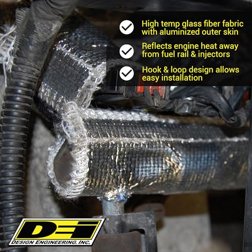 DESIGN ENGINEERING Fuel Rail & Injector Cover Kit for Jeep (1997-2004, 4.0L Engine) - Our Accessories Reduce Vapor Lock & Keep Fuel Injectors & Rails Cooler