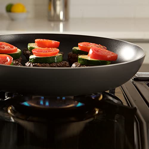 T-fal Initiatives Nonstick Fry Pan 10 Inch Pots and Pans, Dishwasher Safe Black