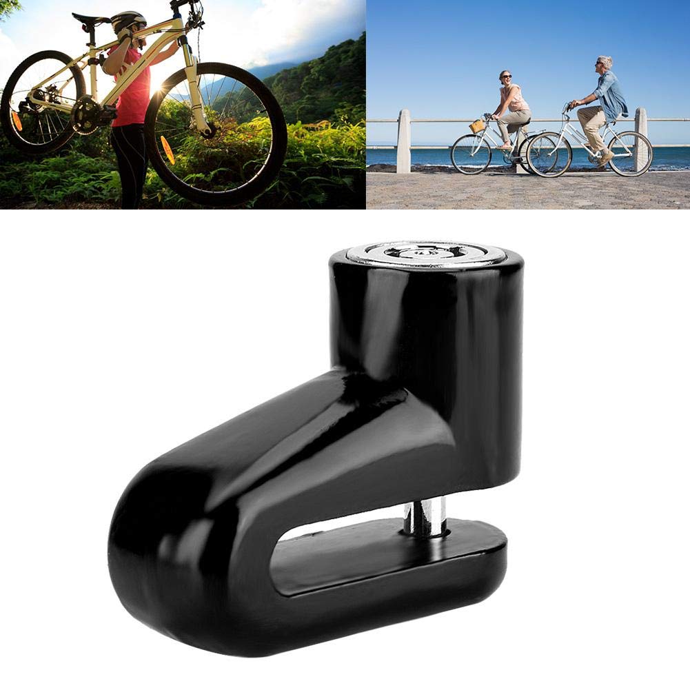 Disc Brake Lock, Heavy Duty Safety Portable Brake Lock, ABS + Metal for Motorcycle Road Bike Bicycle(Black)