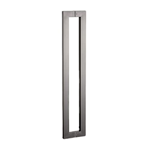 SUCHETA Stainless Steel Square Push Pull Modern Door Handle,Modern Commercial Entrance Modern Door Handle for Shower Sliding Glass/Barn Door/Interior Exterior Door,Easy to Install