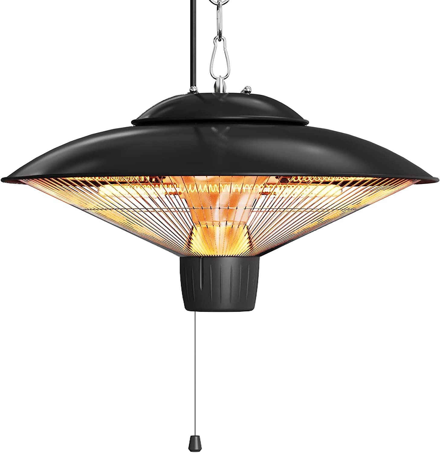 Hanging Patio Heater, 600W-1500W Waterproof Outdoor/Indoor Electric infrared Hanging Heater, Infrared Patio Heater, for Balcony Patio Courtyard Garage